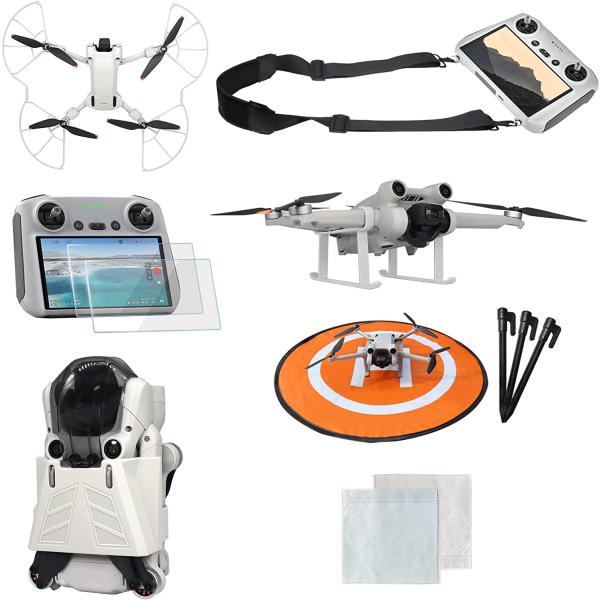 商品名：Mini 3 Pro Accessories Bundle 7 in 1 Accessories kit, Propeller Holder Strap,Propeller Guard,HD Glass Protector,Lany...