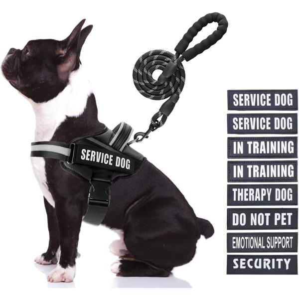 商品名Service Dog Vest Harness and Leash Set, Animire in Training Dog Harness with 8 Dog Patches, Reflective Dog Leash with...