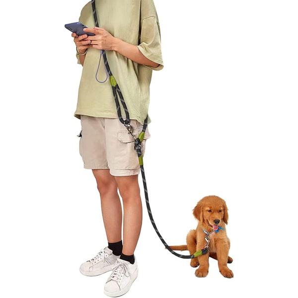 商品名Hands Free Dog Leash 7.5ft Rope Crossbody Dog Leash Reflective for Large Medium Small Dogs Walking, Jogging and Runni...