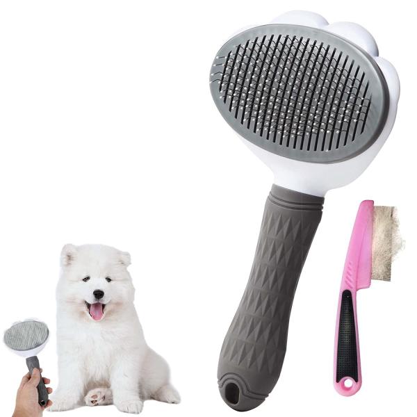 商品名Cat Brush for Grooming, Pet Self Cleaning Slicker Brush with Cat Hair Comb (GREY PLUS)ブランド：sharozen商品サイズ：高さ：5.7 cm横幅：...