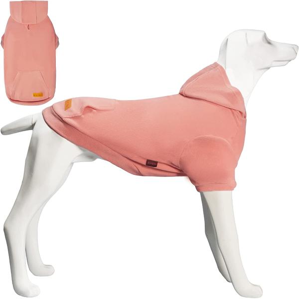 商品名Kickred Basic Dog Hoodie Sweatshirts, Pet Clothes Hoodies, Granular Velvet, Sweater with Hat and Leash Hole, Soft Vel...