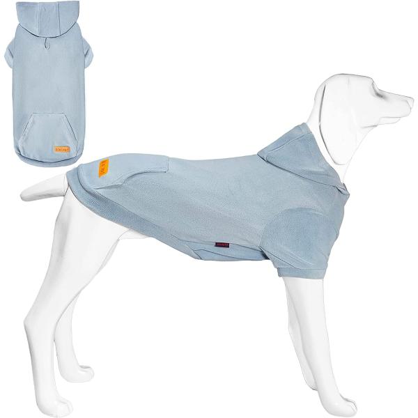 商品名Kickred Basic Dog Hoodie Sweatshirts, Pet Clothes Hoodies, Granular Velvet, Sweater with Hat and Leash Hole, Soft Vel...