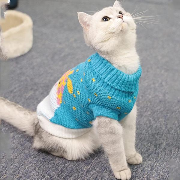 商品名Cat Sweater Cats Winter Knitwear Warm Clothes for Cats Only (S, Blue)ブランド：Tecotely商品サイズ：Small高さ：3.1 cm横幅：14.2 cm奥行：23...
