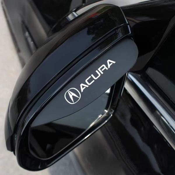 商品名DEMILLO Car Rear View Mirror Sticker Rain Eyebrow 2 Pcs Car Rain Visor 6.5""X2.2""Silver Flexible Mirror Cover Rubber...