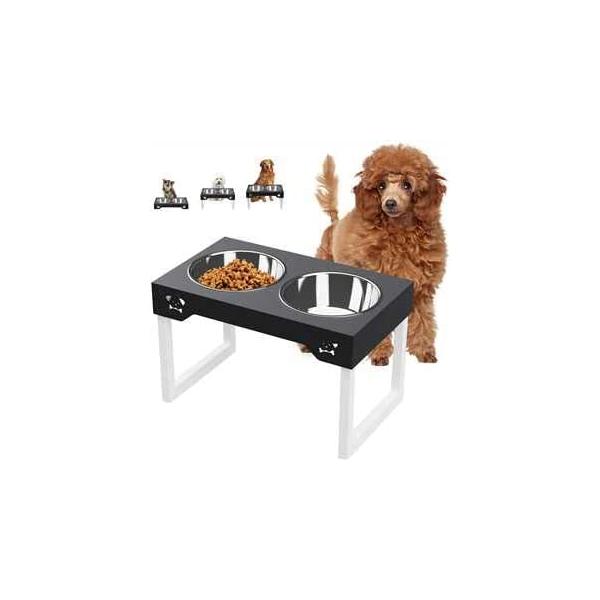 商品名Sunmeyke Stainless Steel Dog Bowl Stand, Elevated Dog Bowls for Small, Medium Dogs, Adjustable Raised Dog Bowls with ...