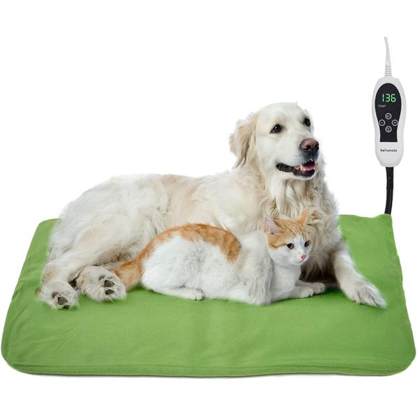 商品名HELLOMOTO Pet Heating Pad, 12 Heat Settings Dog Cat Heating Pad with Timer, Electric Pads for Dogs Cats with Chew Res...
