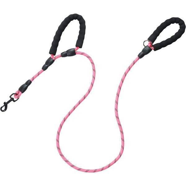 商品名Dog Leash Traffic Double Padded Handles, Comfortable Reflective 2 Handle Strong Leashes Extra Training Control and Wa...