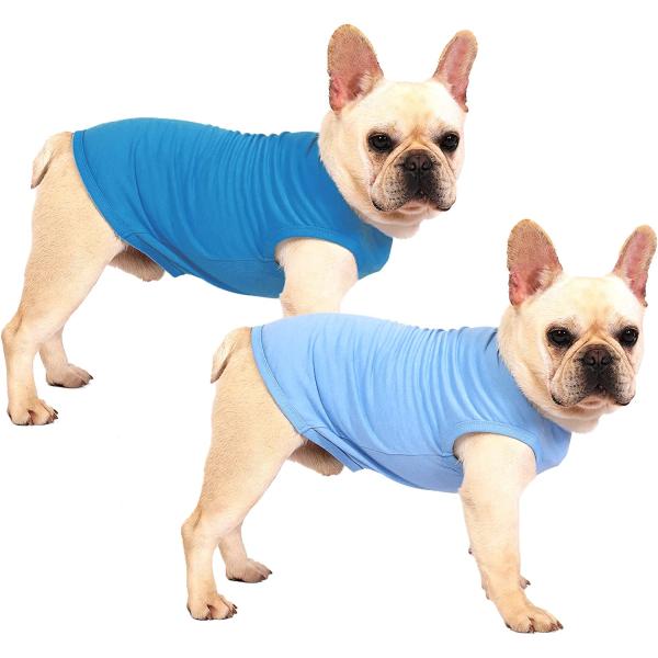 商品名Sychien Dog Blank Blue Shirt,Boy Girl Dogs Large Tee Shirts,Plain French Bulldog T-Shirt,L Blue Royalブランド：SyChien商品サイ...