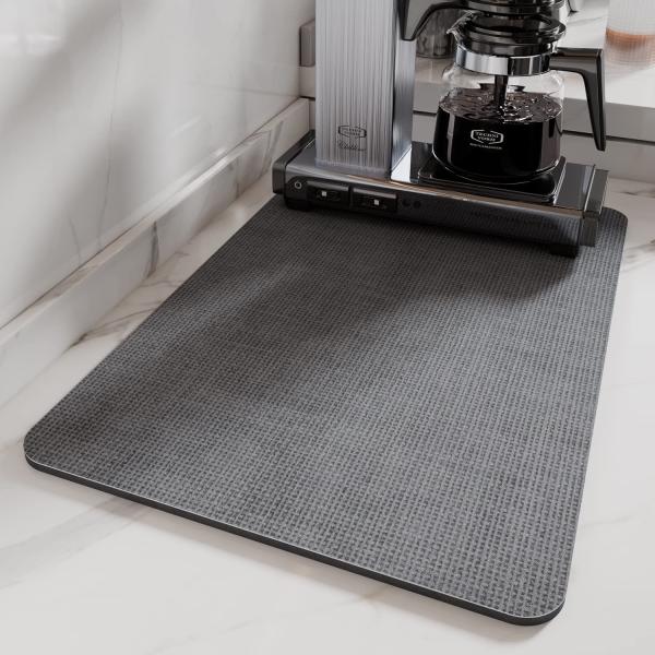 商品名TCHDIO-Coffee Mat-Hide Stain Absorbent Rubber Backed Quick Drying Mat for Kitchen Counter-Coffee Bar Accessories Dish...