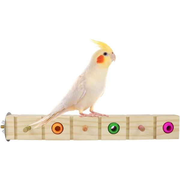 商品名Parrot Bird Wood Perch Platform Corner Stand Shelf for Birds Budgie Parakeet Cockatiel Conure Cockatoo Macaw（F）ブランド：L...