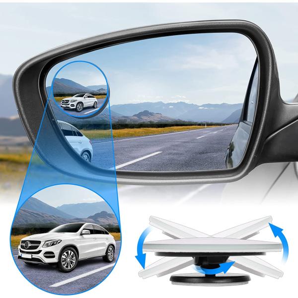商品名JOYTUTUS HD Blind Spot Car Mirror 2 Pack Accessories Round Convex Mirror Frameless Side Rear View Mirror with wide An...