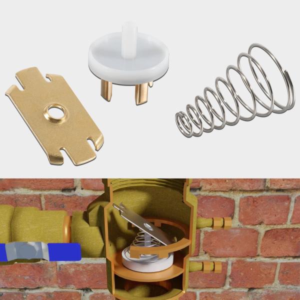 商品名DearChan 905-052 765 チェックバルブアセンブリ修理キット Febcoモデル1インチ-1-1/4インチ圧力真空ブレーカー、スプリングリテーナーに適合DearChan 905-052 765 Check Valve A...