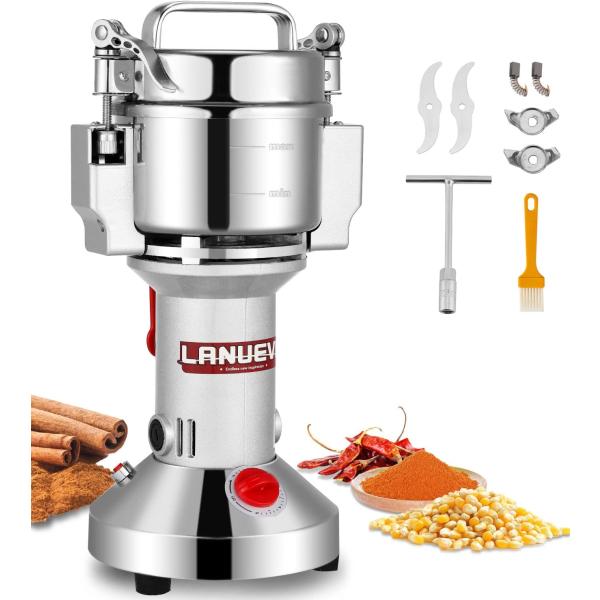 商品名：LANUEVA Grain Mill Grinder, 300g High Speed Spice Grinder Electric, 1500W Wheat Flour Mill Pulverizer for Dry Corn R...
