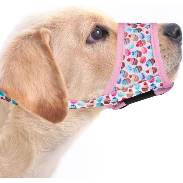 商品名Dog Muzzle, Soft Dog Muzzles for Small Medium Large Dogs, Breathable Printed Muzzles with Adjustable Velcro to Stop B...