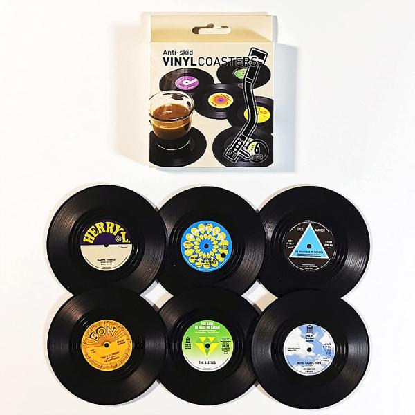 商品名REDIVA Vinyl Record Coasters,Creative Drink Coasters Set of 6 for Drinks Bars Cafes Home Party Office Gift Ideasブランド：...