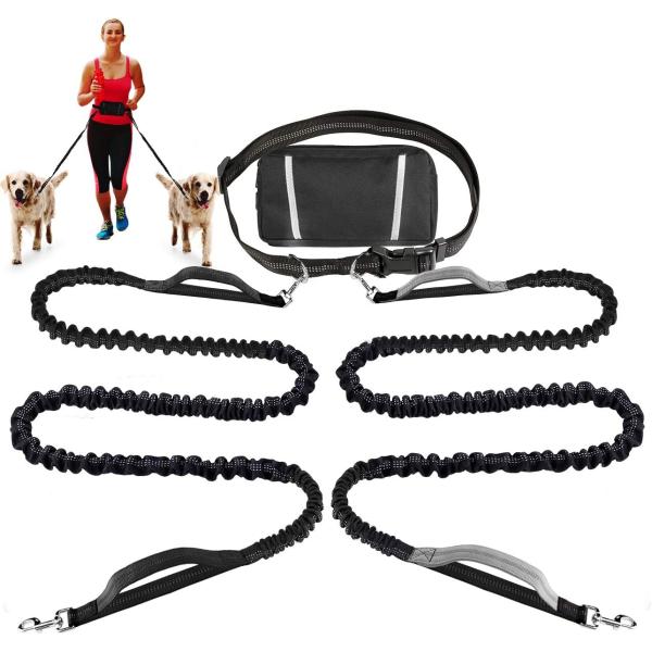 商品名Hands Free Dog Leash, Waist Dog Running Leash for Medium to Large Dogs, Retractable Bungee Hands Free Leash for Walki...