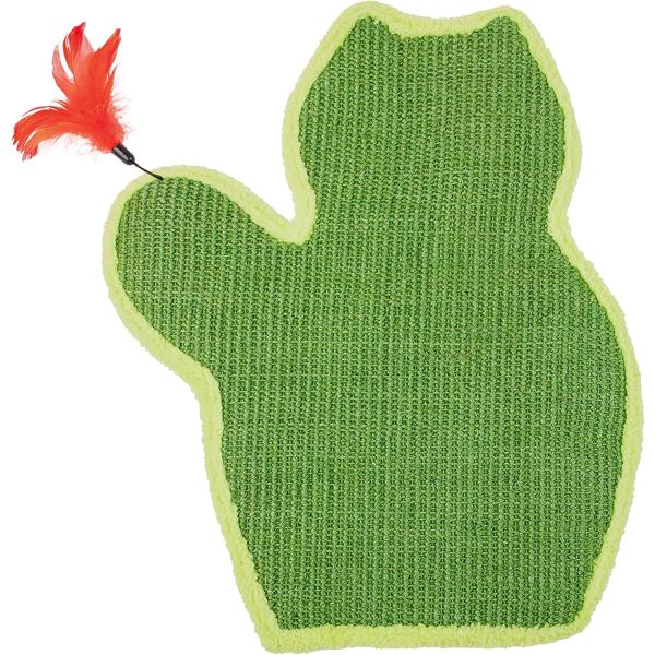 商品名Kitty City Premium Catnip Sisal Scratch Pad, Cat Cactus with Toy Design, Natural Cat Training Scratch Play Pad, Large...