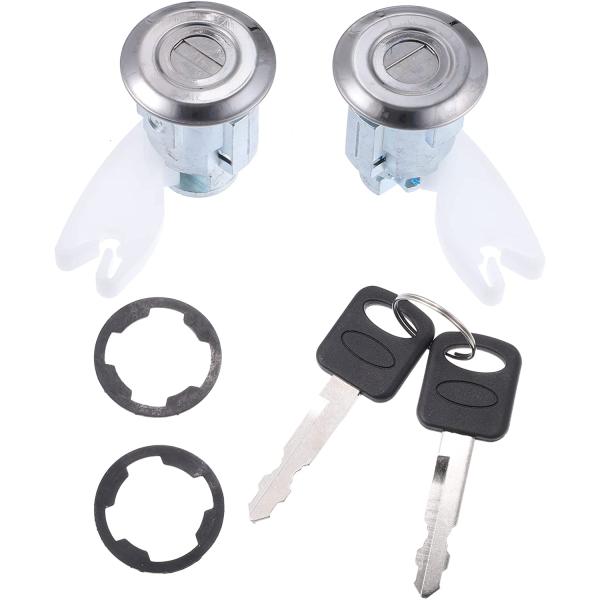商品名Motoforti Door Lock Cylinder Kit, for Ford Explorer 1992-1995, Metal, with 2 Keys, F2UZ1522050A, Black Silver Tone, 1...