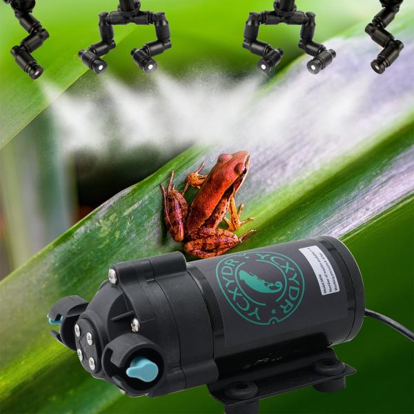 商品名Reptile Mister, Quiet Reptile Misting System, Reptile Fogger Humidifiers with Fine Water Mist Nozzles, Terrarium Mist...