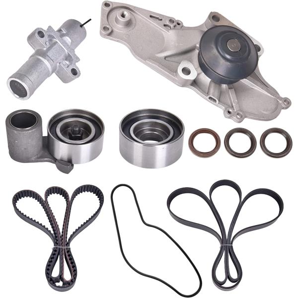 商品名TKH-002 Engine Timing Belt Kit with Water Pump Compatible with 2003-2018 Accord Crosstour Odyssey Pilot Ridgeline MDX...