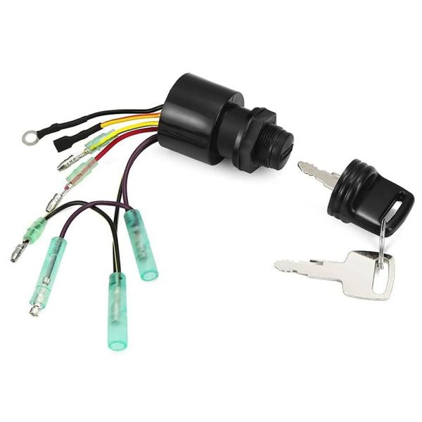 商品名PETCHOR 87-17009A5 Boat Ignition Switch, 87-17009A2 Ignition Key Switch with 2 Keys 3 Position 6 Wire Connectors Comp...