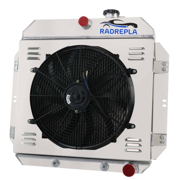 商品名:  RADREPLA 4 Row Aluminum Radiator for 1960-1962 Chevy GMC Apache Radiador for 60-62 Suburban C/K Series C10 Panel P...