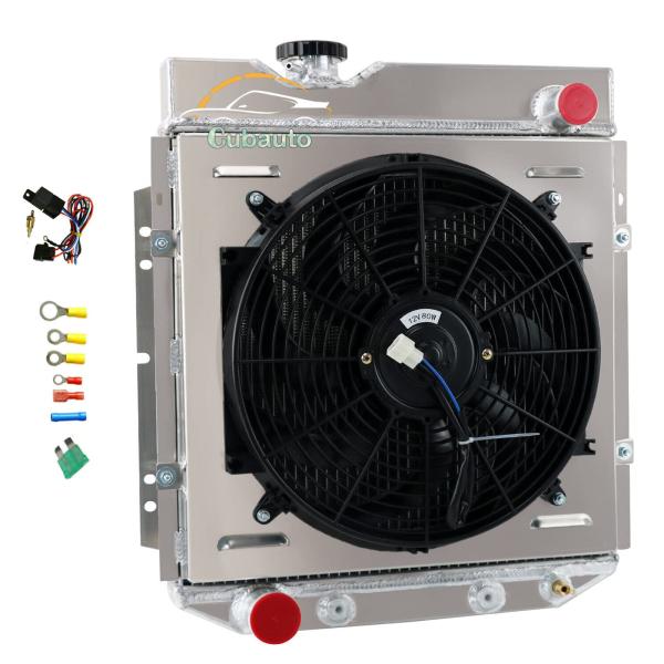 商品名:  Cubauto Full Aluminum Radiator for 1960-1966 Ford Mustang Mercury Comet Falcon Ranchero L6 V8 1961 1962 1963 1964 ...