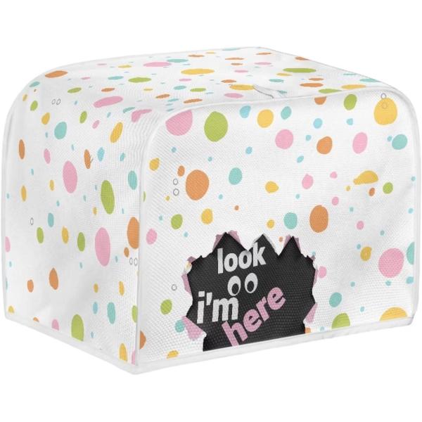 商品名doginthehole Funny Toaster Cover 2 Slice, Colorful Dots Microwave Toaster Oven Cover for Kitchen Appliance Dust Cover...