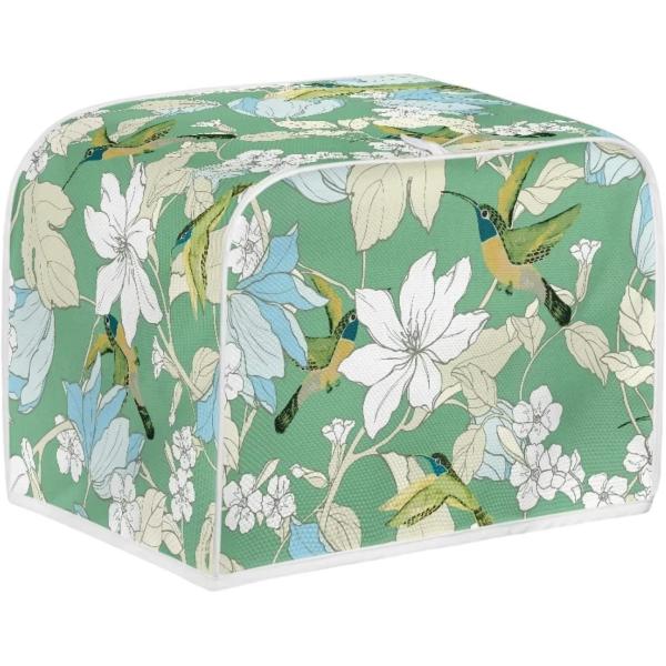 商品名doginthehole ハチドリ 2スライス トースター 家電カバー ブレッド トースター カバー 耐熱皿 プロテクター 花鳥プリント トースター オーブンカバーdoginthehole Hummingbird 2 Slice To...