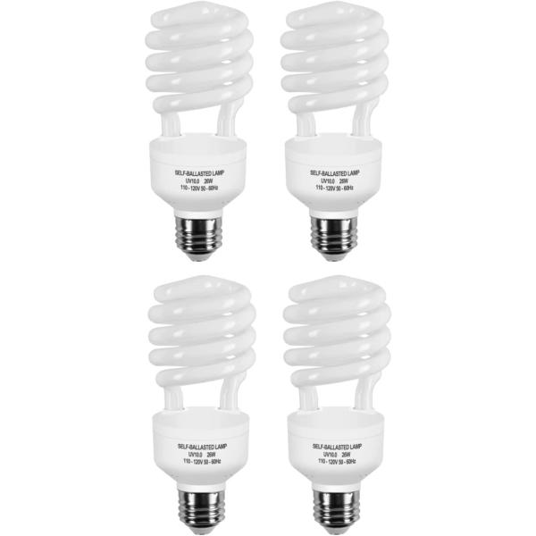 商品名Simple Deluxe 4-Pack Reptile Compact Fluorescent Lamp Light Bulb for Rainforest Tropical Terrarium, Lizard, Turtle, U...