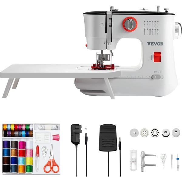商品名VEVOR Sewing Machine, Portable Sewing Machine for Beginners with 12 Built-in Stitches &amp; Reverse Sewing, Dual Spee...