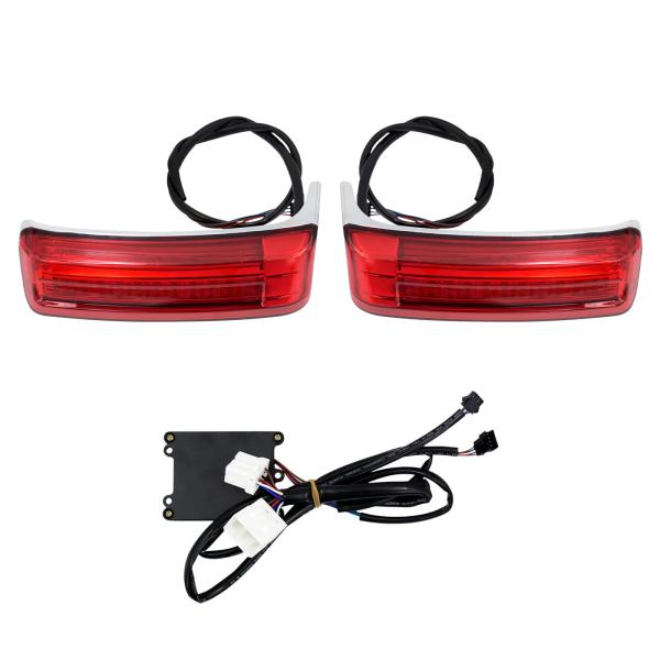 商品名:  HCmotorku Motorcycle LED Saddlebag Light Tail Running Brake Turn Signal Lamp Fit for Harley Touring Street Electra...