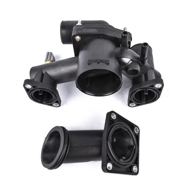 商品名:  Lamerto Thermostat Housing w/Sensor + Water Outlet AJ89486 Replacement for 2003-2006 Ja-guar XK8 4.2L Naturally As...