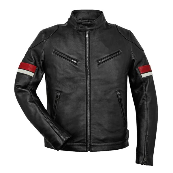 商品名:  Fancyd Event Biker Leather Men's Basic Motorcycle Jacket with Zipper Pocketsブランド: Fancyd商品サイズ: 4X-Large商品番号: 色: Bl...