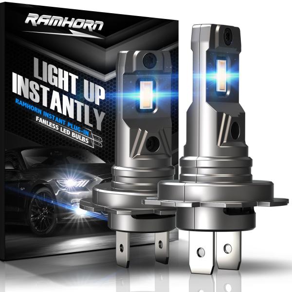 商品名:  RAMHORN H7 LED Bulbs, 16000 LM 80W 6500K Xenon White 1:1 Mini Size, No Adapter Required Fanless Instant Plug-in Ha...