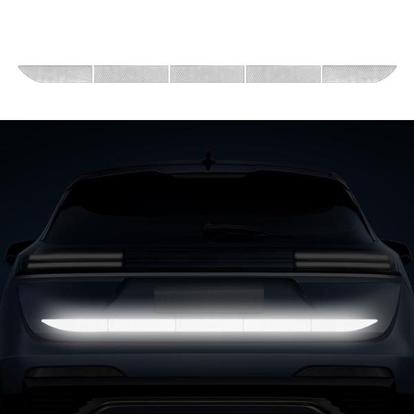 商品名: Fogfar カーリア反射ステッカー トランク テールゲート防止警告ステッカー リアバンパーガード プロテクターステッカー ほとんどの車 SUV ピックアップ用 (蛍光ホワイト) 5枚 Fogfar 5 PCS Car Rear ...