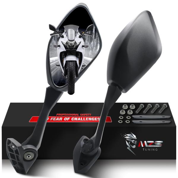 商品名: MZS レーシングオートバイミラー フェアリング バックサイドミラー 調節可能 ブラック アクセサリー GSXR 250 GSX250R 2017-2021に対応 MZS Racing Motorcycle Mirrors, Fa...