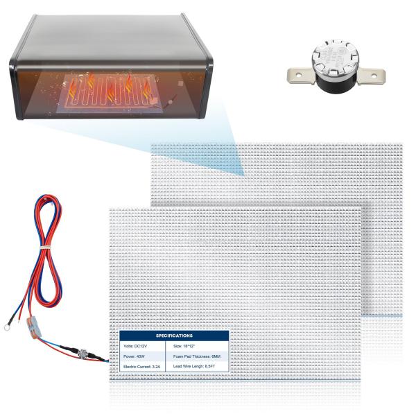 商品名:  Kohree 12"x18" RV Water Tank Heating Pad 12V/13.5V, Fits Up to 50 Gallons Fresh Water, 2 Pack RV Holding Tank Heat...