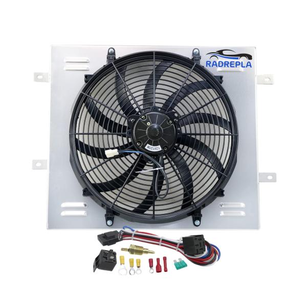 商品名:  RADREPLA CU2101 Aluminum Radiator Shroud with Electric Fan for 1987-2006 Jeep Wrangler YJ TJ 2.4 2.5L L4 4.0L 4.2L...