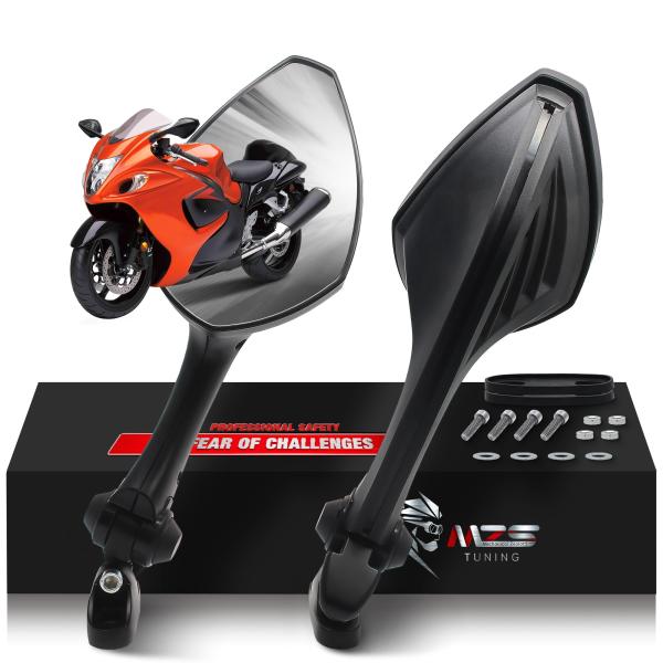 商品名: MZS レーシング バイク用ミラー 折りたたみ式 フェアリングバックサイドミラー GSXR 600 750 1000 / GSX1300R Hayabusa / ZX14 ZX14R ZX12R / CBR300R CBR500R...