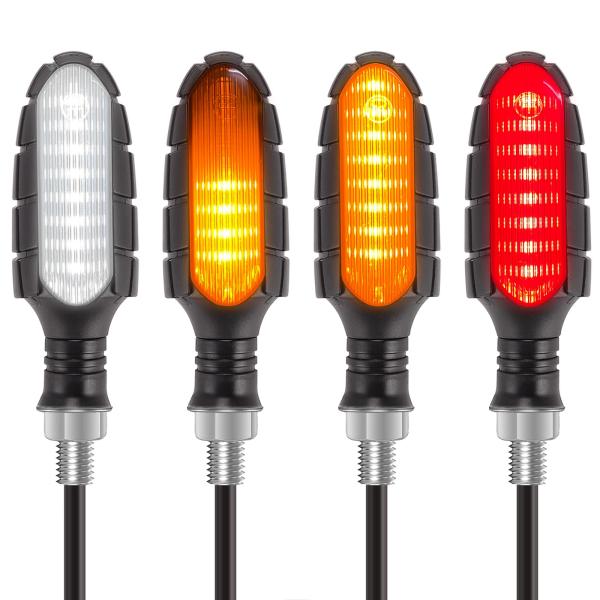 商品名: Kinstecks 4個 オートバイ インジケーター 流れるウインカー ライト オートバイ ターニング インジケーター デイタイム ランニング ライト テールライト ブレーキライト 12V オートバイ オートバイ Kinsteck...