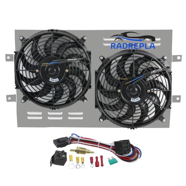 商品名:  RADREPLA Aluminum Radiator Shroud with Electric Fan for 1963-1968 Chevy Impala/Biscayne/Bel-Air/Cappice, for 1964-...