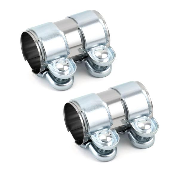 商品名:  QWORK 2 inch Exhaust Clamp, 2 Pack Stainless Steel Lap Joint + Bolts Exhaust Band Clamp for Mufflers and Downpipes...