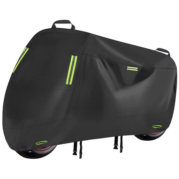 商品名: KALINCO 高耐久オートバイカバー ユニバーサルバイクカバー 防水 屋外収納 全天候 雨 雪 太陽 冬 オールシーズン ロックホール付き(XXL:96インチ x 41インチ x 50インチ) KALINCO Heavy Dut...