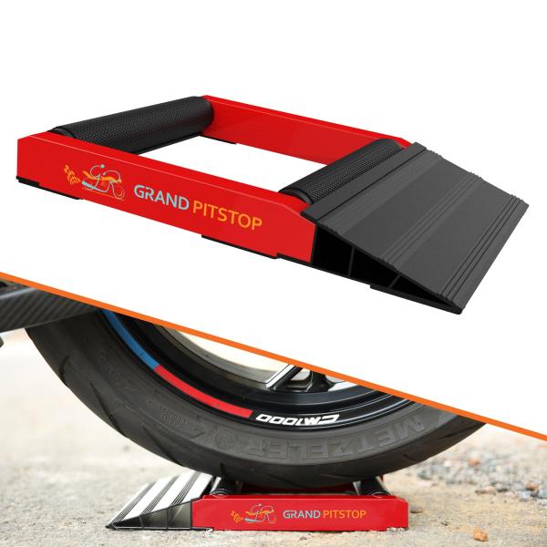 商品名: GRAND PITSTOP オートバイスロープホイールクリーニングスタンド - パドックスタンド交換用 - タイヤクリーニング&amp;チェーン潤滑用ホイールランプローラースタンド - (自転車<600ポンド) GRAND ...