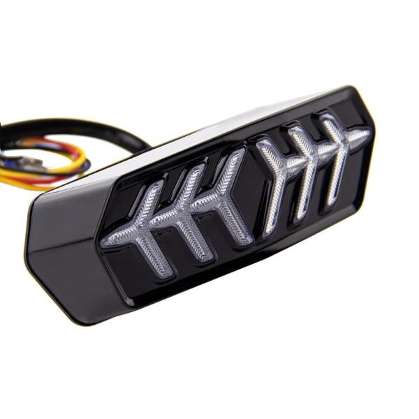 商品名:  RAGBUSCLE Motorcycle Red Amber LED Brake Tail Light, Motorcycle Rear Brake Stop Running Lamp Dynamic Turn Signal, ...