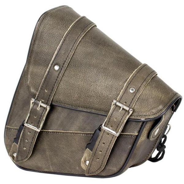 商品名:  Motorcycle Swingarm Bag with Brown Leather, Swing Arm Bag Motorcycle Saddlebag Left Side Tool Bag Fit for Softail/...