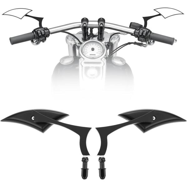 商品名:  KEMIMOTO Spear Blade Motorcycle Mirrors Black Rear View Side Mirrors 1 Pair for Street Glide Electra Glide Softail...