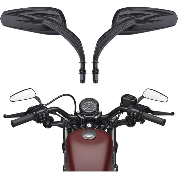 商品名:  KEMIMOTO Motorcycle Mirrors Handlebar Motorcycle Rear View Mirrors Long Stem for Dyna Softail Sportster Road King ...