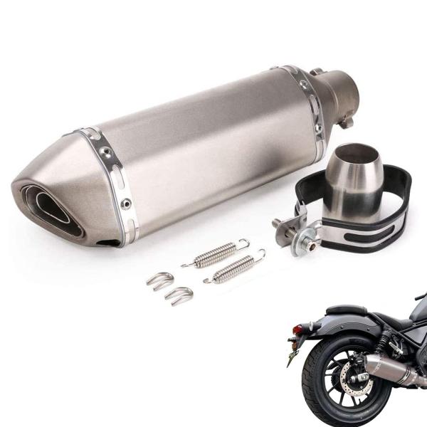 商品名:  Tesmirror Motorcycle Exhaust Muffler 1.5-2"Inlet with Removable DB Killer for Street/Sport Motorcycles and Scooter...